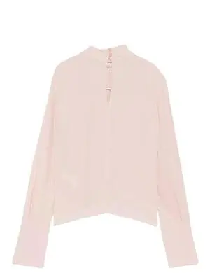 Patrizia Pepe Draped Long-sleeve Blouse - Pink