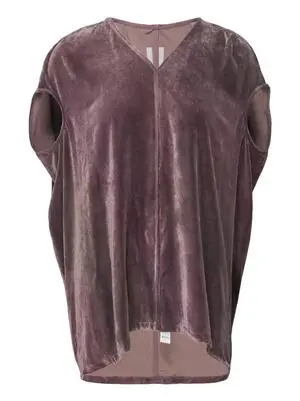 Rick Owens Rick Owens Velvet-Effect V-Neck Top Purple