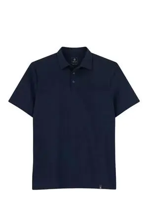 Boggi Milano Polo In Stretch Supima Cotton Jersey - Blue