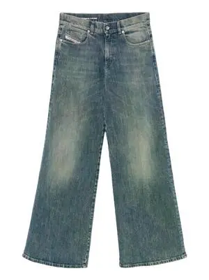 DIESEL® 1978 D-akemi Faded Wide-leg Jeans - Blue