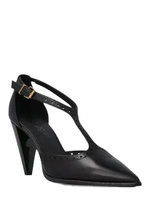 Pinko Brogue Detail T-bar Pumps - Black