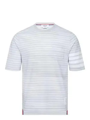 Thom Browne 4-bar Stripe Pocket T-shirt - Grey