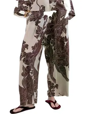 PSOPHIA Orient Contour Palazzo Pants - Neutrals