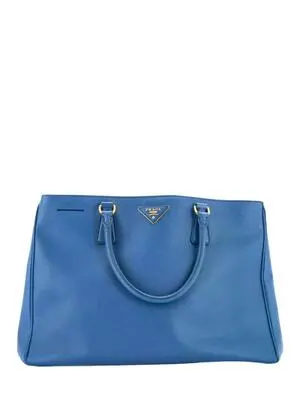 Prada Saffiano Leather Tote Bag - Blue