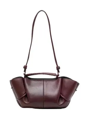 Hereu Arta Leather Shoulder Bag - Red