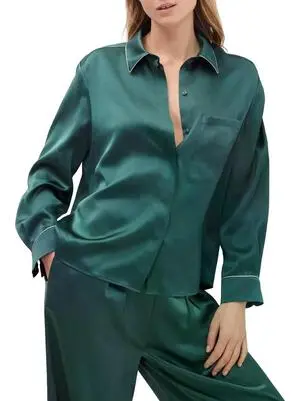 ERES Silk Satin Shirt - Green