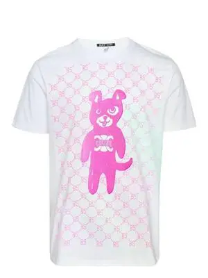 BLACK SCORE Graphic-print Cotton T-shirt - White