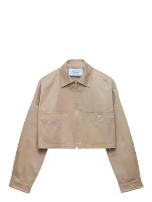 Prada Cropped Chino Blouson Jacket - Neutrals