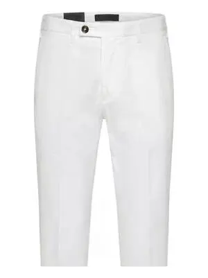 MICHAEL COAL Tailored Pressed Crease Trousers - White