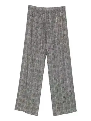 Ermanno Scervino Prince Of Wales Check Wide Leg Trousers - Grey