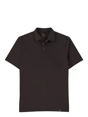 Boggi Milano Polo In Stretch Supima Cotton Jersey - Brown