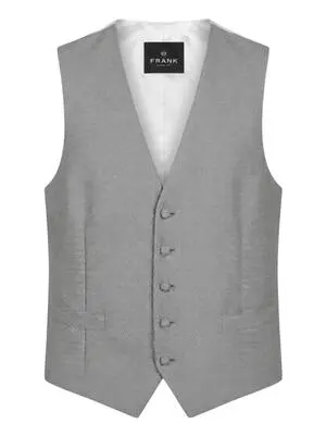 FRANKS Micro-patterned Waistcoat - Grey