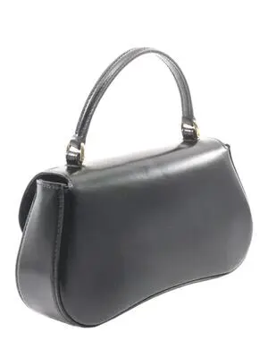 Celine 2010s Triomphe Shoulder Bag - Black