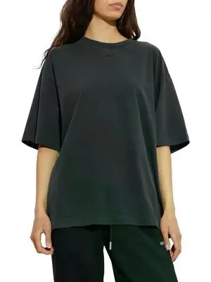 Off-White Logo Embroidered Crewneck T-shirt - Black