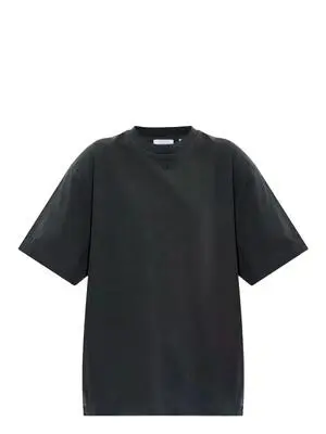 Off-White Logo Embroidered Crewneck T-shirt - Black
