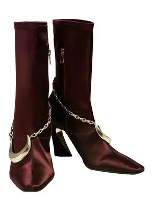 Zimmermann Chain-detail Ankle Boots - Red