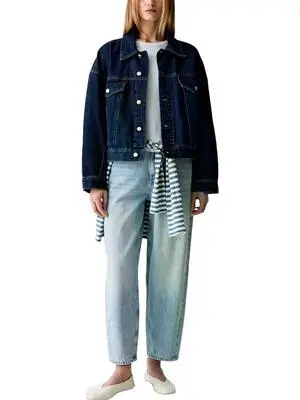 Marc O'polo Faded Barrel-leg Jeans - Blue