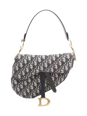 Dior 2010s Oblique Saddle Shoulder Bag - Neutrals