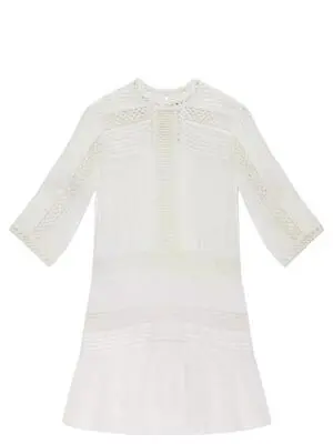 MARANT ETOILE MARANT ÉTOILE Paigee Crochet-Knit Panelled Mini Dress