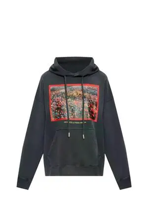 Off-White Graphic Print Hoodie - Grey