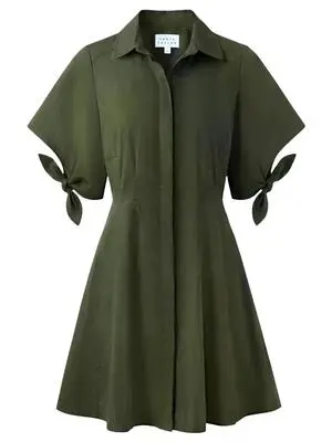 Tanya Taylor Corinna Tie-cuff Dress - Green
