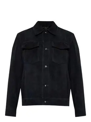 Rag & Bone Button-fastening Suede Jacket - Blue