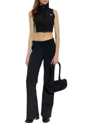 Adidas Logo Embroidered Side Stripe Track Pants - Black