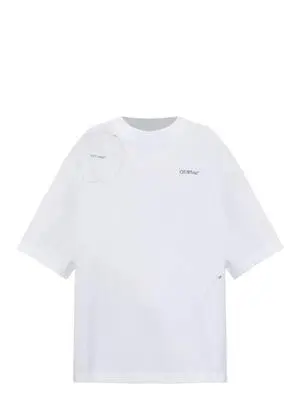 Off-White Logo Print Cotton T-shirt - White