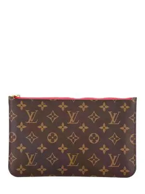 LOUIS VUITTON Monogram Canvas Large Pouch - Brown