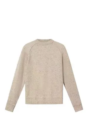 MARANT Koman Pullover Flecked Wool Crew Neck - Neutrals