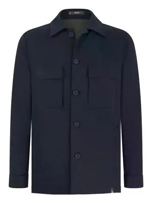 Boggi Milano Double Nylon Stretch B Tech Shirt Jacket - Blue