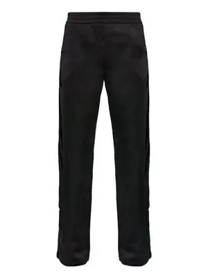 Off-White Lace-insert Satin Trousers - Black