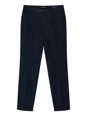 Boggi Milano Stretch Cotton Tencel Trousers - Blue