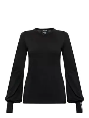 Y3 Puffed-sleeve Long-sleeve T-shirt - Black