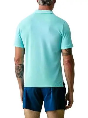Guess Logo-patch Polo Shirt - Blue