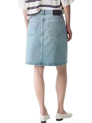 Marc O'polo Logo Patch Denim Mini Skirt - Blue