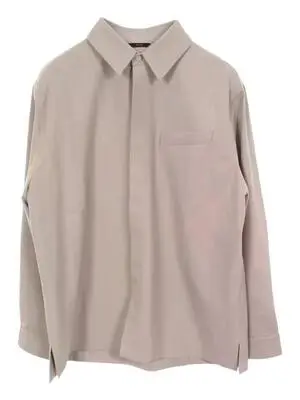 Fendi Ff Logo Embroidery Shirt - Neutrals