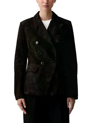 JOOP! Joop! Double-Breasted Suede Jacket