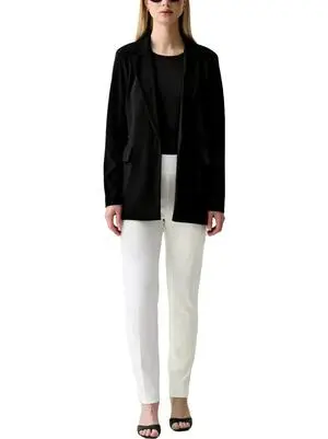 Joseph Ribkoff Slim-fit Trousers With Logo Plaque - White