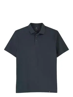 Boggi Milano Polo In Stretch Supima Cotton Jersey - Blue