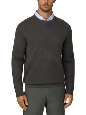 Boggi Milano Crew Neck Jumper In Merino Wool Blend - Grey