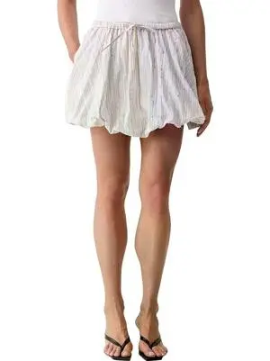 ISABELLE BLANCHE Striped Sequin Embellished Mini Skirt - Neutrals