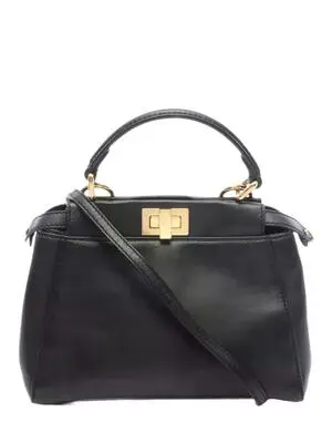 Fendi Fendi Mini Peekaboo Tote Bag Black