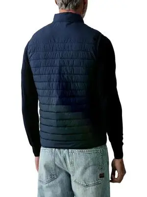 HACKETT LONDON Quilted Logo-embroidered Gilet - Blue