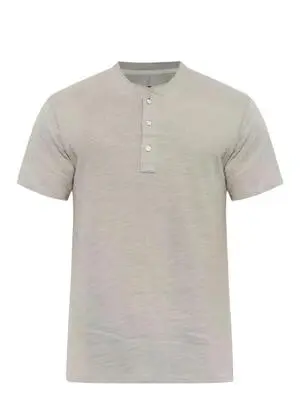 Rag & Bone Raw-edge Henley T-shirt Grey