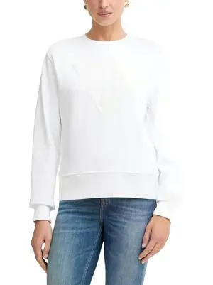 Guess Logo Patch Hoodie - White