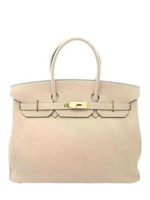 Hermès 35 Birkin Leather Tote Bag - Neutrals