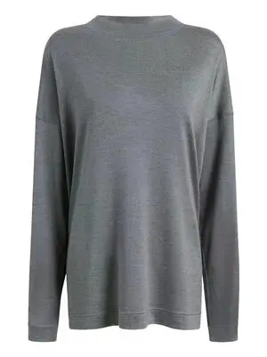 Khaite Dylan Top In Heather Silk - Grey