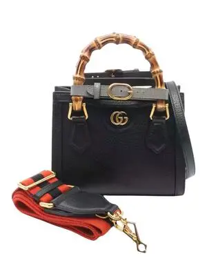 Gucci Diana Bamboo Top Handle Bag - Black
