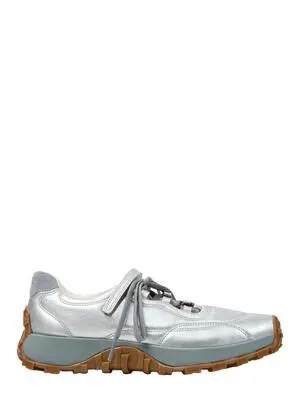Camper Drift Trail Leather Sneakers - Silver